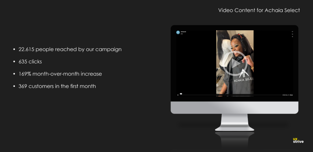 Video Content for Achaia Select - Strive Agency